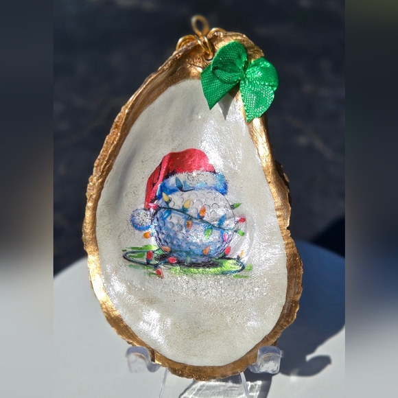 Misty's Colors of Chaos | Holiday | Santa Golf Ball Oyster Shell ...